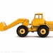 Vintage Toy BullDozer Dumptruck Tractor and Loader on White