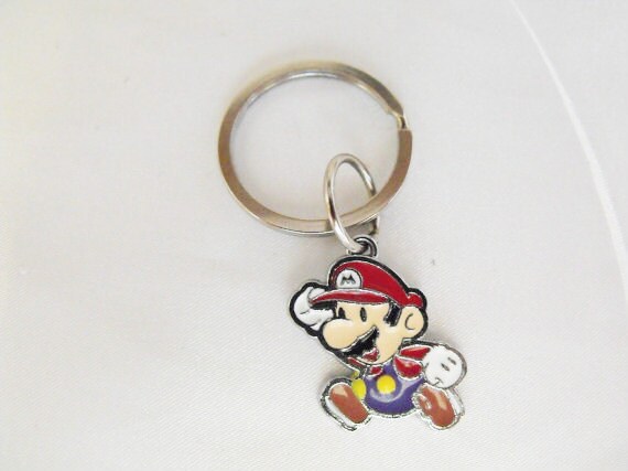 Key Chain Mario Brothers Enameled Key Ring Mens Womens Gift