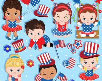 Fourth of July Clipart vector summer clipart 4th of July