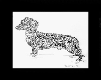 Word art calligram | Etsy