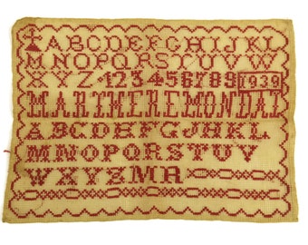 Colonial Sampler Antique Cross Stitch Pattern Museum Sampler