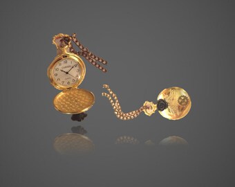 Train pocket watch | Etsy