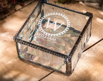 Glass keepsake box | Etsy