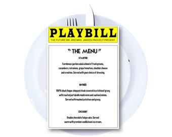 Playbill template | Etsy