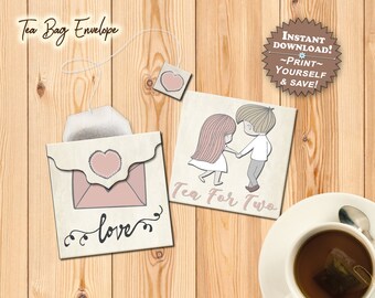 Printable tea bag | Etsy