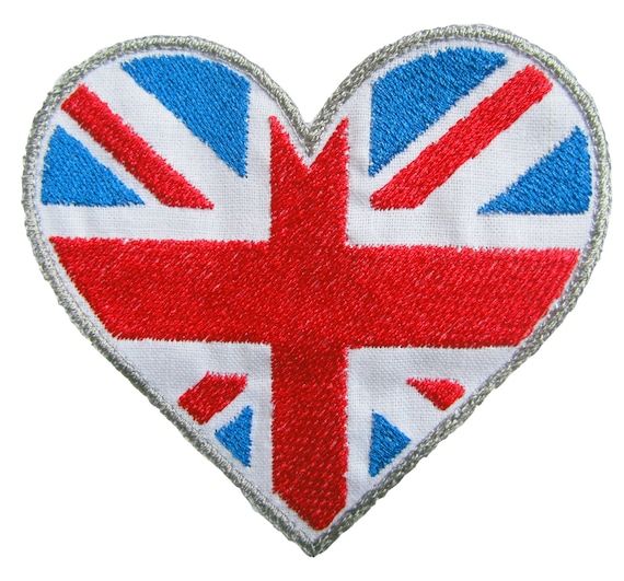 Union Jack Heart Machine Embroidery Design