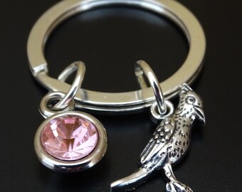 Items similar to Felt Bird keychain, Plush bird keychain, Colourful key ...