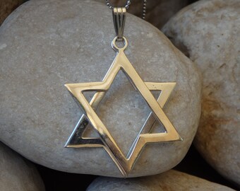 Star of David Pendant Necklace Large Necklace Jewish