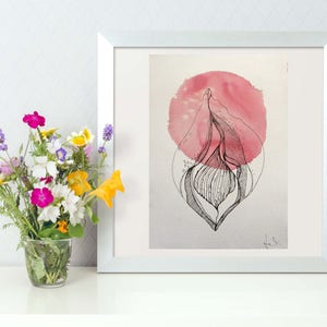 Vulva Drawing Etsy