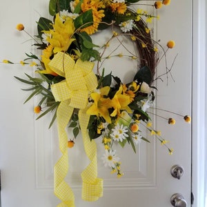 Yellow wreath | Etsy