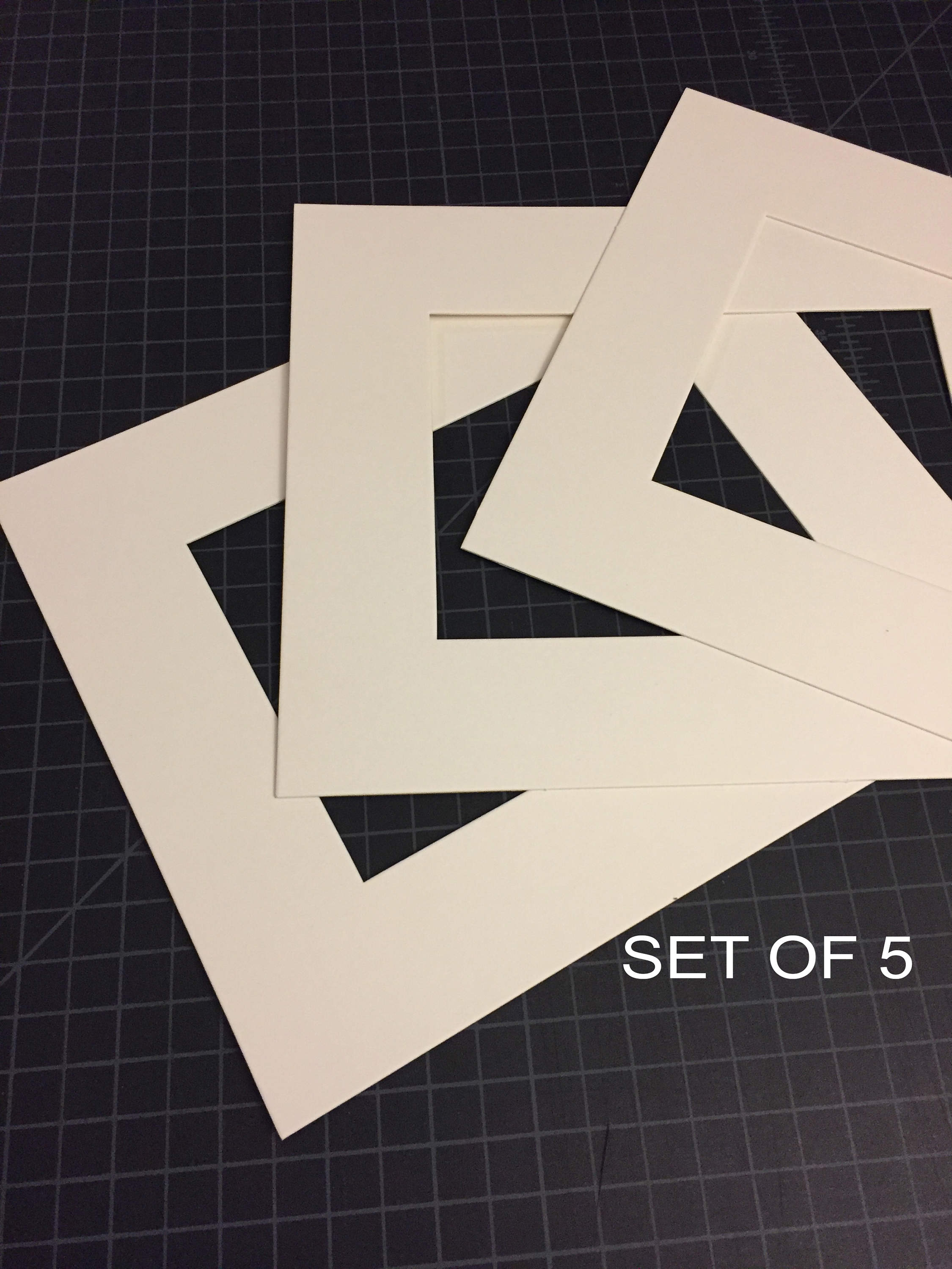 Set of 5 8x10 or 11x14 Mats for Artwork Frame Mats