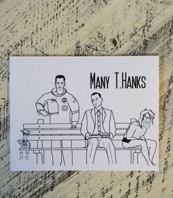 Many T.Hanks Tom Hanks Thank You Card