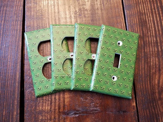 Minecraft Light Switch And Outlet Covers Creeper Set of 4