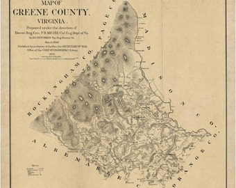 Greene County Alabama 1858 Old Wall Map with Landowner