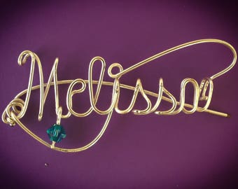 Wire name pin | Etsy