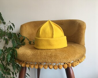 Yellow wool hat | Etsy