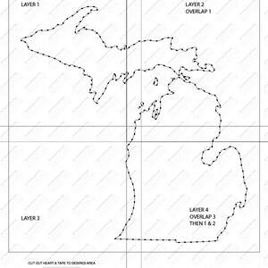 Michigan outline | Etsy
