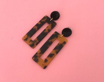 Tortoise earrings | Etsy