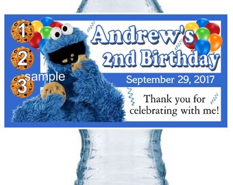 Cookie monster label | Etsy