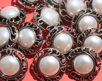 Silver buttons | Etsy