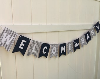 Grey chevron banner | Etsy