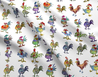 Rooster fabric | Etsy