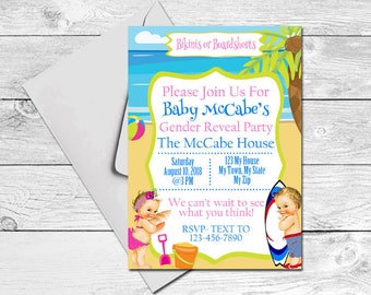 Pool gender reveal | Etsy