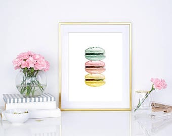 Macaron print | Etsy