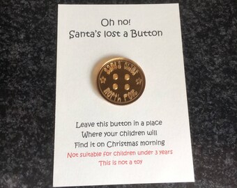 Santa's lost button with a personalised poem for the
