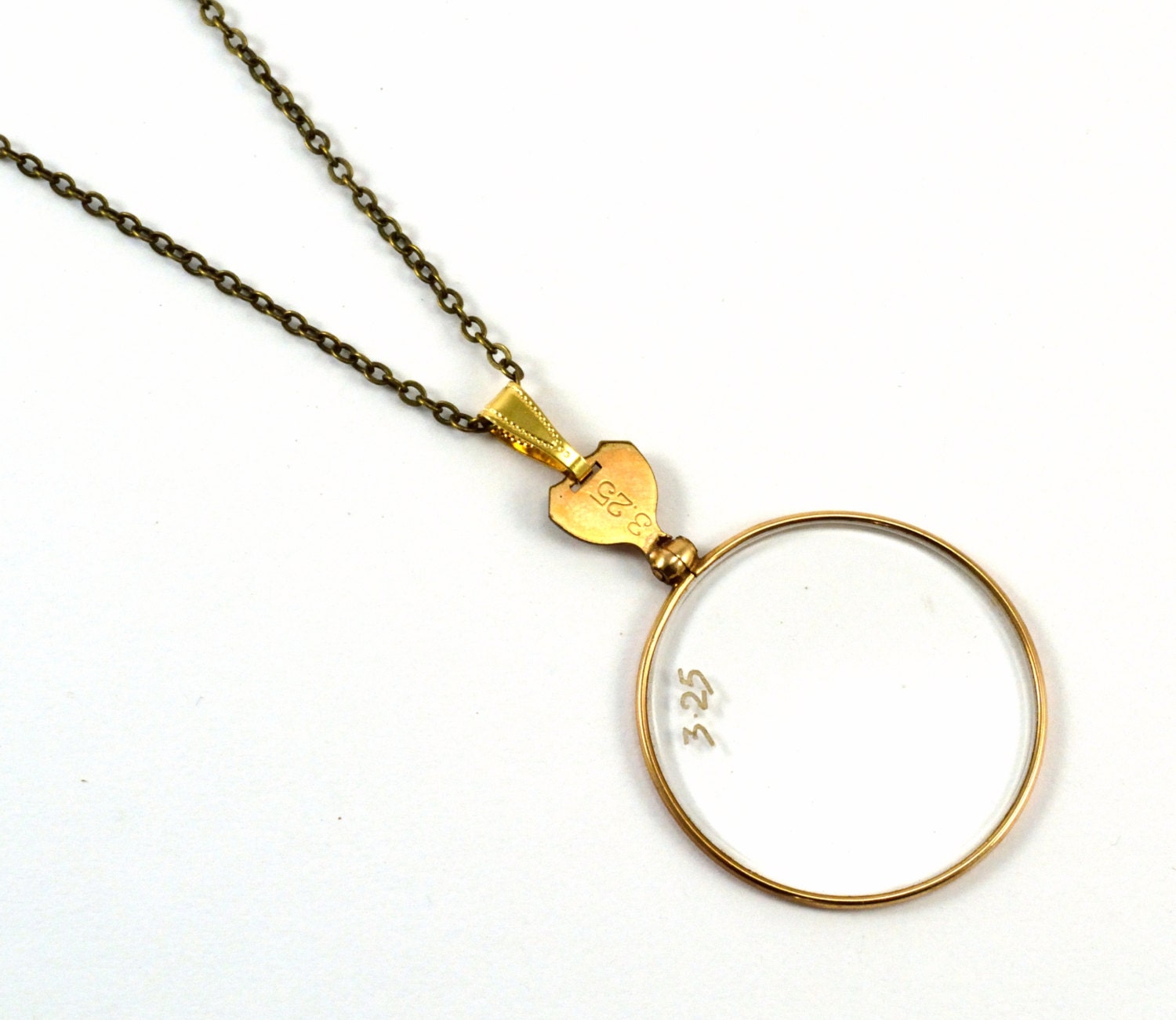 Monocle Necklace Steampunk Monocle Monocle Pendant Gold