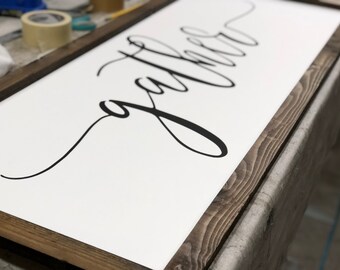 Gather sign | Etsy