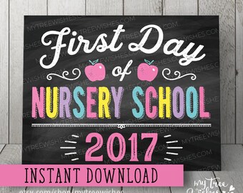 First Day of PreK Sign First Day of Pre-K Chalkboard First