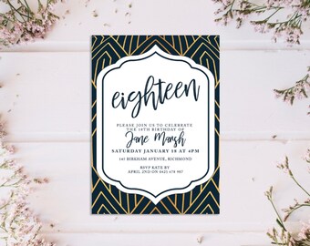 18th birthday invite | Etsy