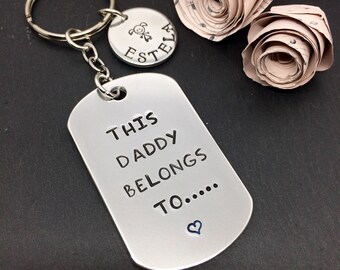 I love you Daddy keychain Fathers day Keychain Personalized