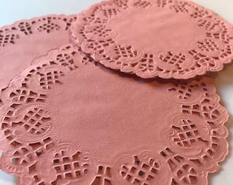 Pink paper doilies | Etsy