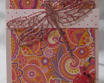 Dragonfly Card Paper Cut Dragonfly Personalised Card