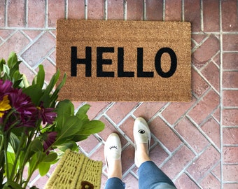 Hello doormat | Etsy