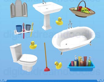Bathtub clipart | Etsy