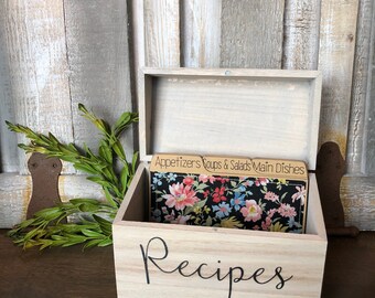 Rustic recipe box | Etsy