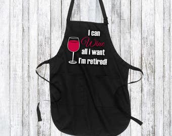 Retirement apron | Etsy