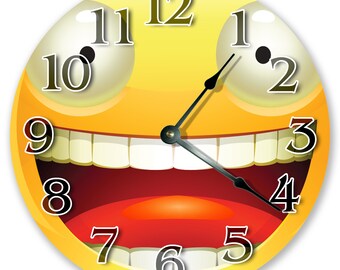 Smiley face clock | Etsy