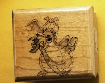 Dragon rubber stamp | Etsy