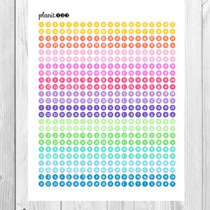 Small number sticker | Etsy