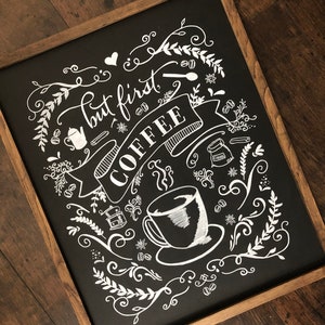 Coffee chalkboard | Etsy
