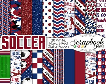 Soccer digital paper | Etsy