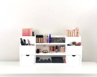 Wall Mounted Makeup Shelf Makeup Organizer Makeup Station