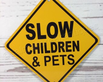 Slow children sign | Etsy