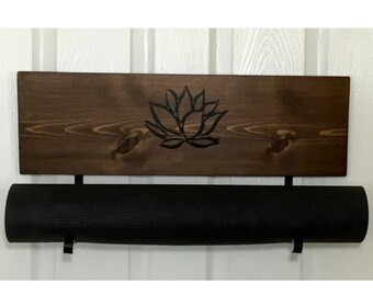 Yoga mat wall holder | Etsy