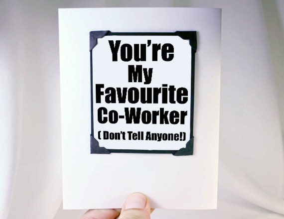 Items similar to Co Worker Card -Co Worker Thank You Card. Card for ...