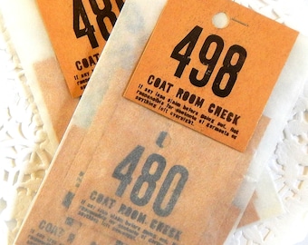 Coat check tags | Etsy
